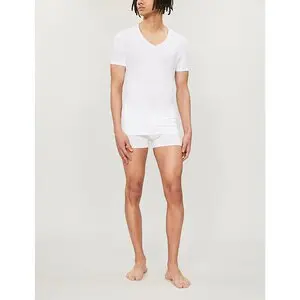 Derek Rose Jack V-neck Cotton T-shirt Xxl - White