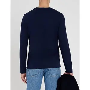 Polo Ralph Lauren Crewneck Long-sleeved Cotton-jersey T-shirt Xxl - Cruise Navy