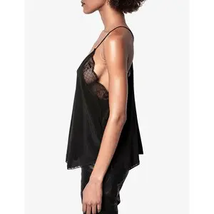 Zadig&Voltaire Christy Silk Cami Top - Noir