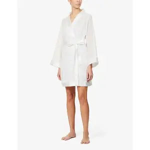 Bluebella Satin-trim Chiffon Kimono - Ivory