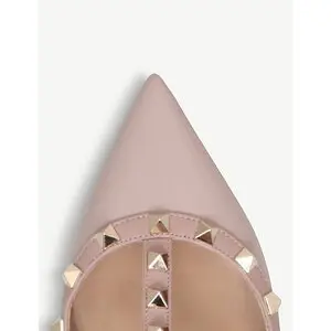 Valentino Garavani So Noir Patent-leather Heeled Sandals - Nude