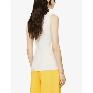 JOSEPH Scoop-neck Silk-blend Tank Top - Ivory