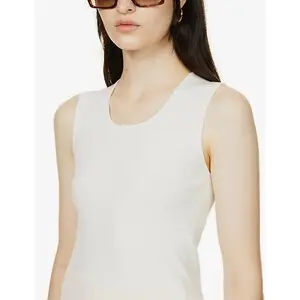 JOSEPH Scoop-neck Silk-blend Tank Top - Ivory
