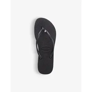 Havaianas Slim Crystal-embellished Rubber Flip-flops