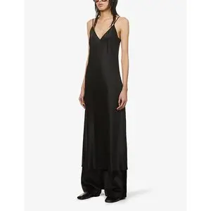 JOSEPH Clea Silk Strappy Midi Dress
