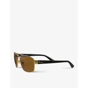 Ray-ban Rectangle-framed Sunglasses - Gold