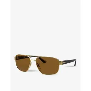 Ray-ban Rectangle-framed Sunglasses - Gold