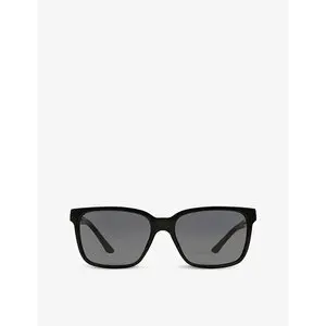 Versace Ve4307 Rectangular Sunglasses - Black
