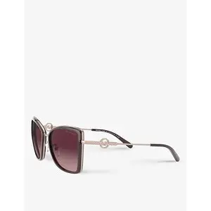 Michael Kors Mk1067b 55 Corsica Square Sunglasses - Gold