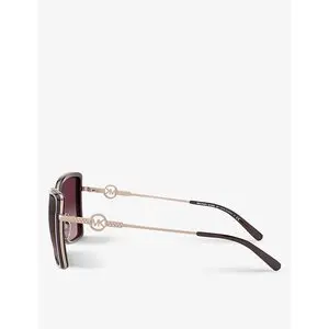 Michael Kors Mk1067b 55 Corsica Square Sunglasses - Gold