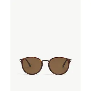 Persol Typewriter Edition Round-frame Sunglasses - Havana
