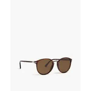 Persol Typewriter Edition Round-frame Sunglasses - Havana