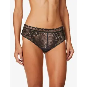 Chantelle Day To Night Tanga Lace Briefs - Black