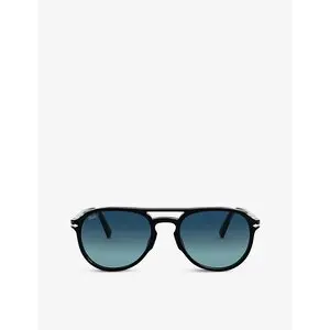 Persol Acetate Pilot-frame Sunglasses - Black