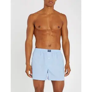 Polo Ralph Lauren Gingham Relaxed-fit Cotton Boxers - Light Blue