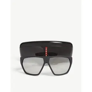 Prada Ps 08us Linea Rossa Wrap-around Acetate Sunglasses