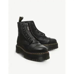 Dr. Martens Sinclair Platform Leather Boots - Black Aunt Sally
