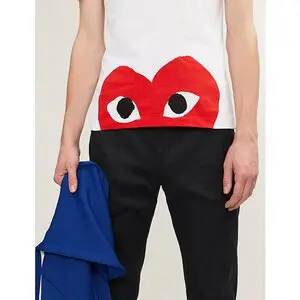Play Comme Des Garcon Half-heart Logo T-shirt - White