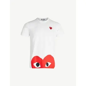 Play Comme Des Garcon Half-heart Logo T-shirt - White
