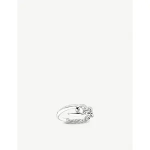 SHAUN LEANE Hook And Chain Ring - Silver