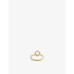 Monica Vinader Riva Kite 18ct Yellow-gold Vermeil And Diamond Stacking Ring