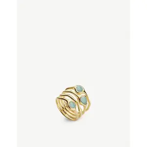 Monica Vinader Monica Vinader Siren Cluster Cocktail Ring 18ct Gold Vermeil