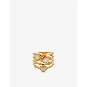 Monica Vinader Siren Cluster Cocktail Ring - Yellow Gold