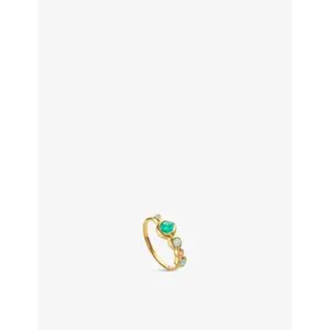 Monica Vinader Monica Vinader Mv Siren™ Bezel Multi Gemstone 18ct Gold-Plated Sterling Silver Ring 18ct Gold Vermeil