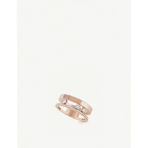 Messika Move Romane 18ct Rose Gold And Diamond Ring - Pink