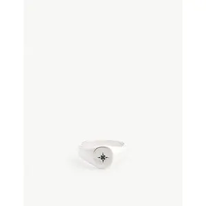 SERGE DENIMES Envy Sterling Signet Ring - Silver