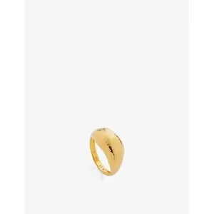 Monica Vinader Deia 18ct -plated Vermeil Silver Ring - Yellow Gold