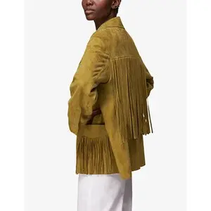 Whistles Lani Fringe Suede Jacket