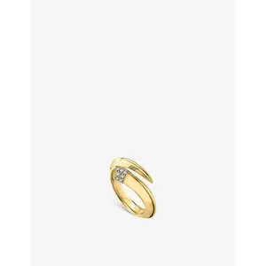 SHAUN LEANE Tusk Diamond Ring - Yellow Gold Vermeil