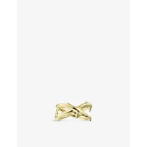 SHAUN LEANE Rose Thorn Vermeil Silver Ring - Yellow Gold Vermeil