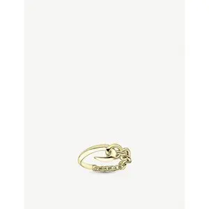 SHAUN LEANE Hook And Chain Ring - Yellow Gold Vermeil