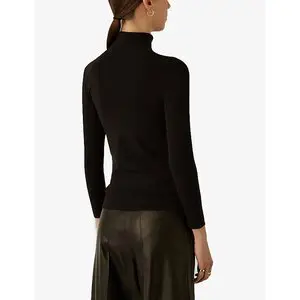 JOSEPH High-neck Stretch Silk-blend Jumper