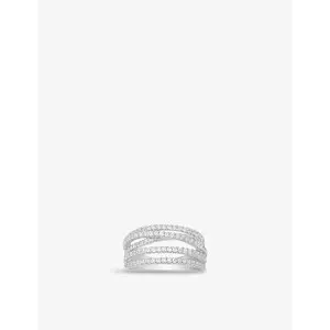 APM MONACO Sterling And Zirconia Multi-band Ring - Silver