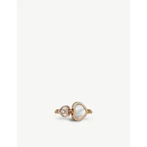 Chopard Happy Hearts 18k And Mother-of-pearl Ring - Rose Gold