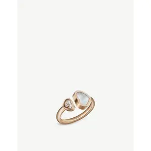 Chopard Happy Hearts 18k And Mother-of-pearl Ring - Rose Gold