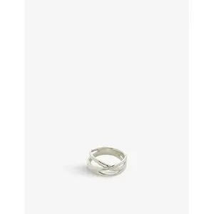 Monica Vinader Nura Cross Over Ring - Sterling Silver