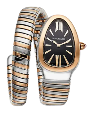 BVLGARI Bvlgari Serpenti 18ct Pink-Gold And Stainless Steel Watch