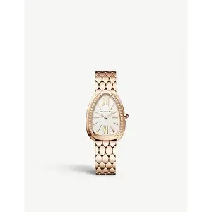 BVLGARI Serpenti Seduttori 18ct Rose-gold And Diamond Watch - Rose Gold