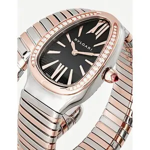 BVLGARI Serpenti 18ct Pink-gold And Stainless Steel Watch