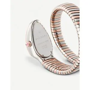 BVLGARI Serpenti 18ct Pink-gold And Stainless Steel Watch