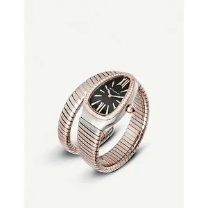 BVLGARI Serpenti 18ct Pink-gold And Stainless Steel Watch