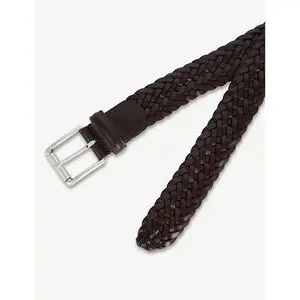 Anderson's Woven Leather Belt - Brown