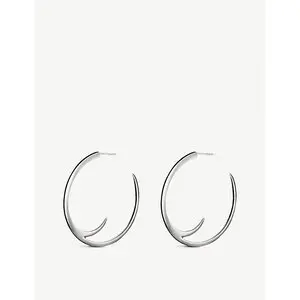 SHAUN LEANE Cat Claw Sterling Hoop Earrings - Silver