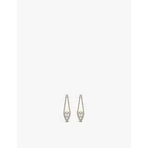 Yoko London 18ct Akoya Pearl And Diamond Drop Earrings - Yellow Gold