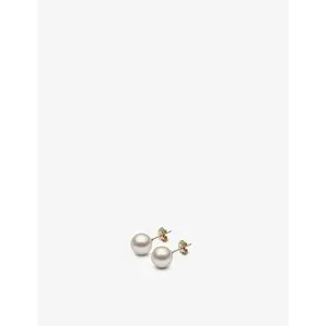 Yoko London Classic Freshwater Pearl Stud Earrings - Yellow Gold