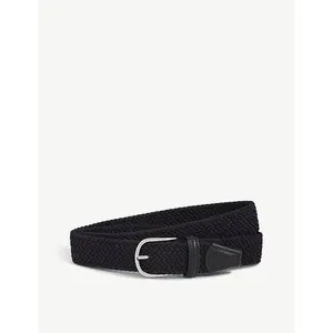 Anderson's Elasticated Woven Belt - Navy